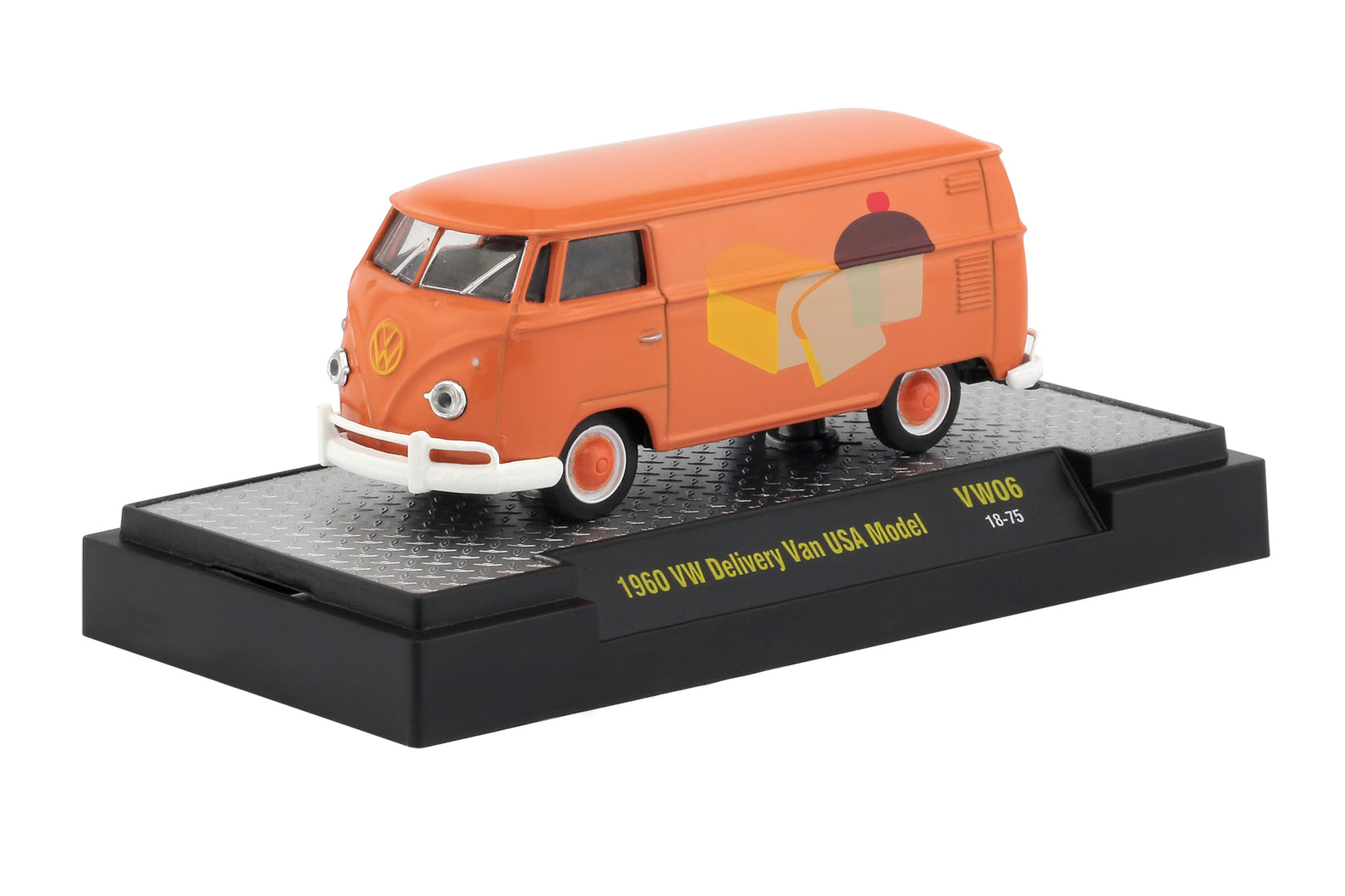 Release VW06 - 1960 VW Delivery Van USA Model (dark orange) Die Cast M ...